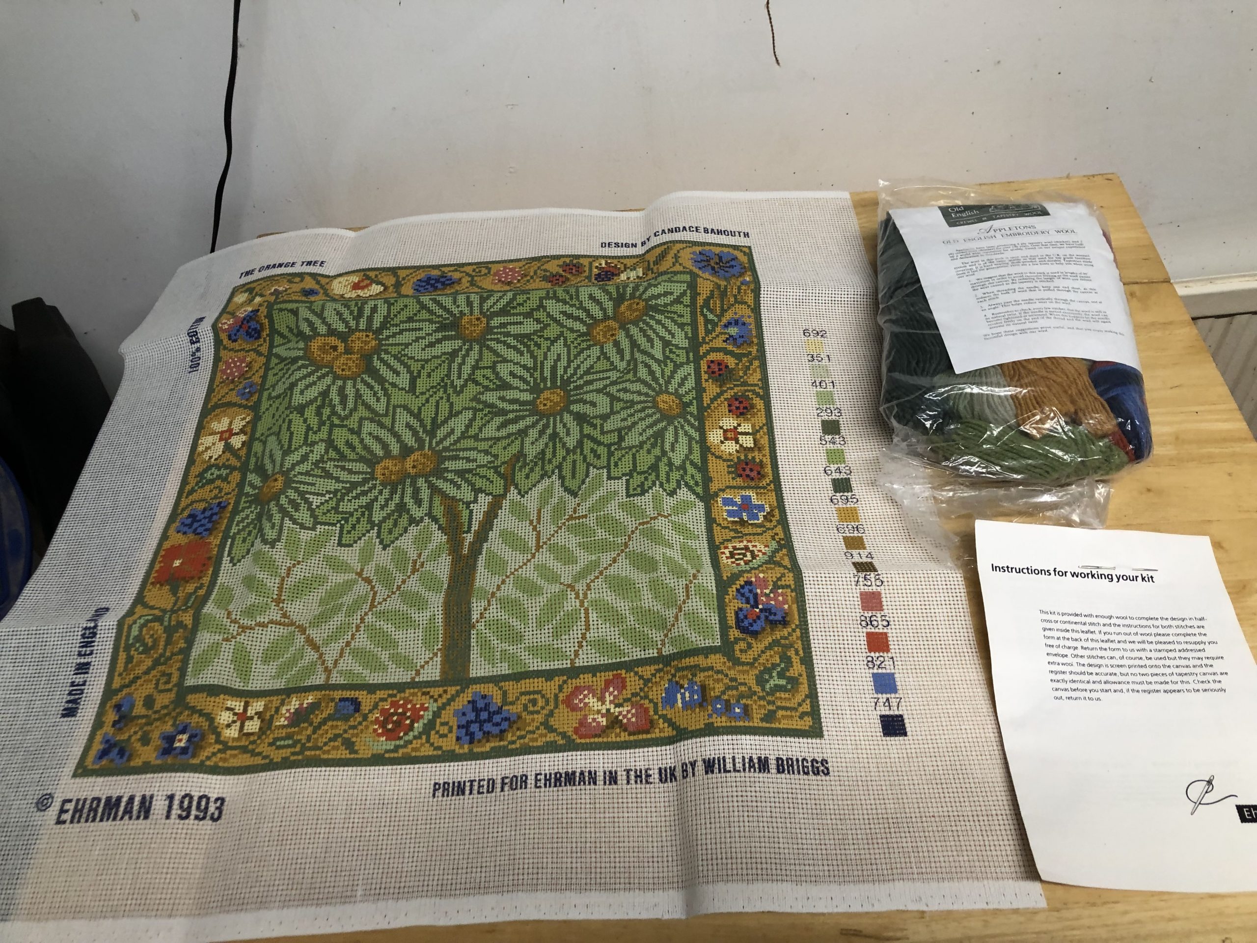 Rare Vintage Ehrmans 1993 Tapestry Kit- The Orange Tree by Candace ...