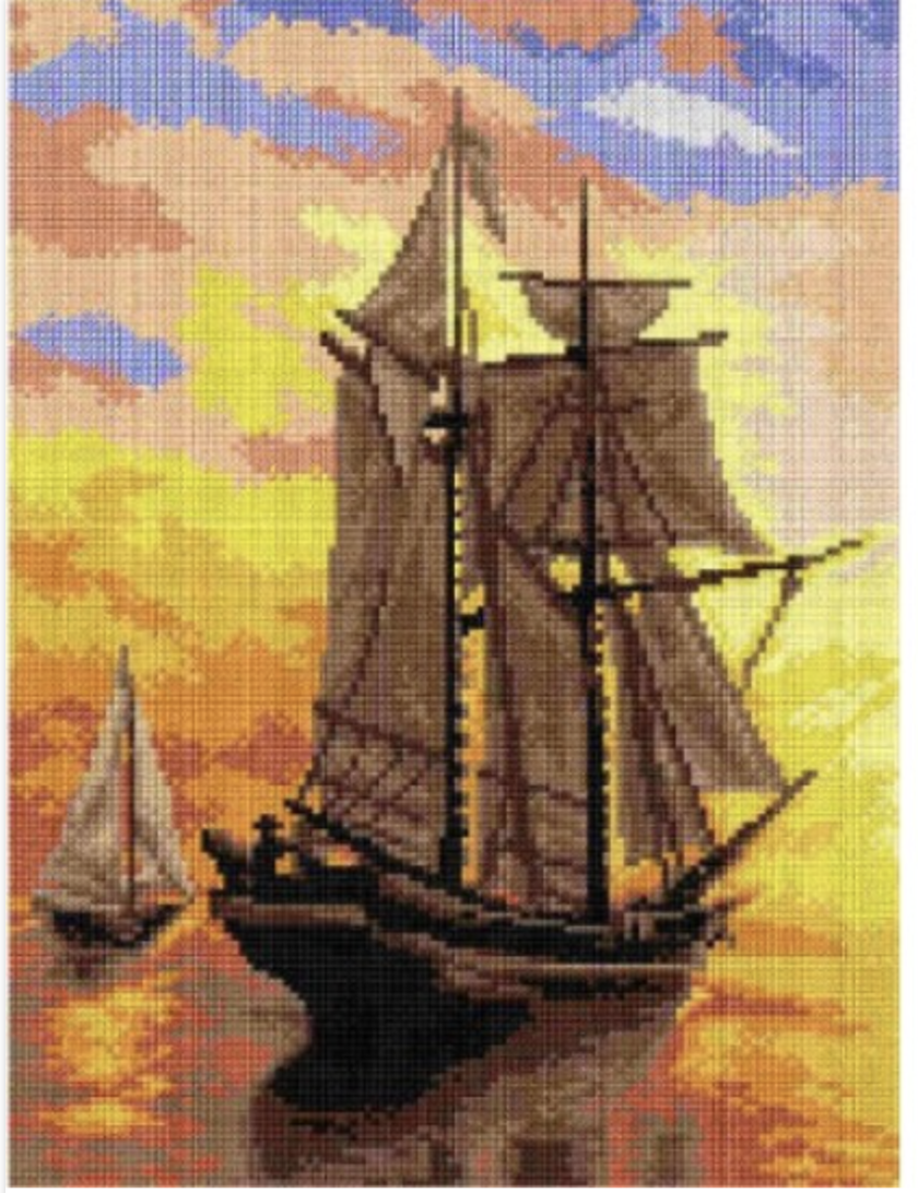 Orchidea Collection Tapestry Canvas- Sunset Calm On the Bay of Pundy ...